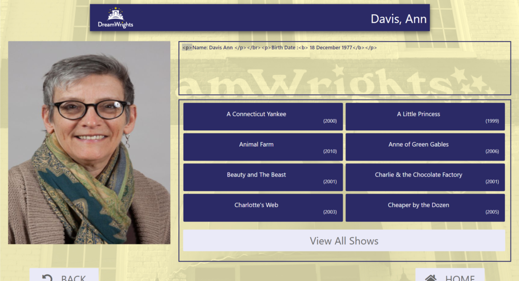 Thespian showcase - Digital Trophy Case | Interactive Wall of Fame